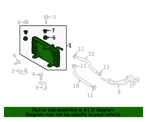 2018-2024 Mitsubishi Automatic Transmission Oil Cooler 2920A494 ...