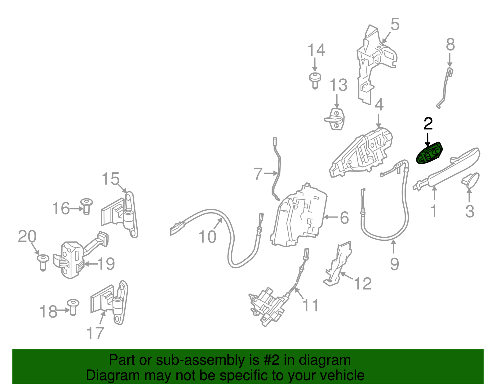 51-21-7-497-723 - 2017-2024 BMW - Handle Outside Pad | BMWPartsHub