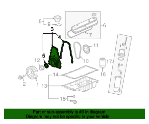 2006-2015 Chevrolet LS7 Front Timing Cover 12598293 GM | GMPartsDirect.com