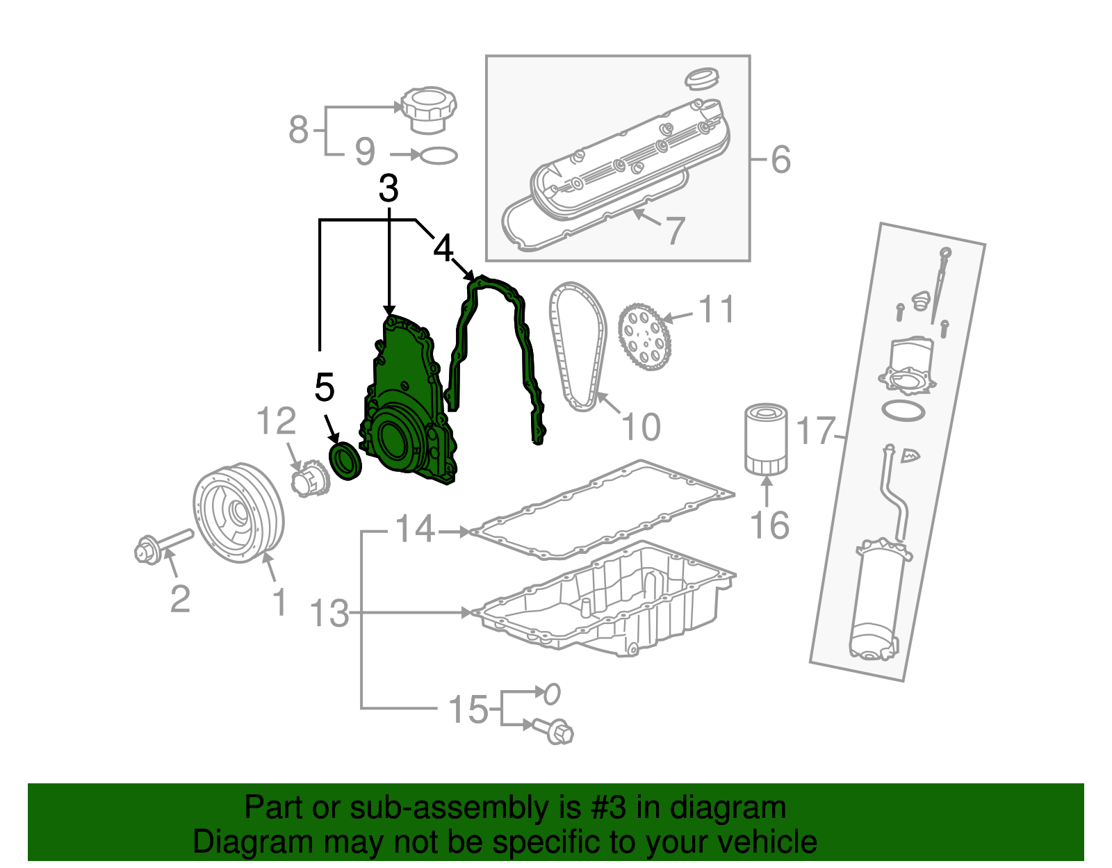 2006-2015 Chevrolet LS7 Front Timing Cover 12598293 | Partners Chevy