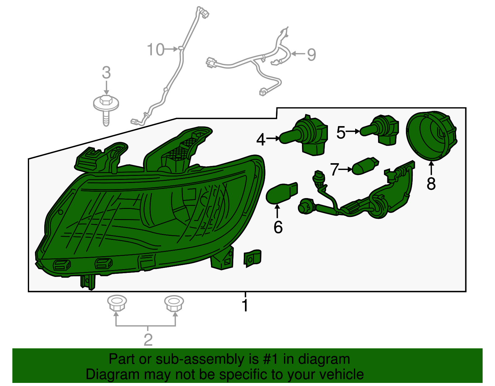 2015-2022 Chevrolet Colorado Passenger Side Headlamp 84630990 GM | GMPartsDirect.com