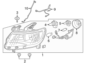 84707375 - Headlamp 2015-2022 Chevrolet Colorado | Londoff Discount Parts