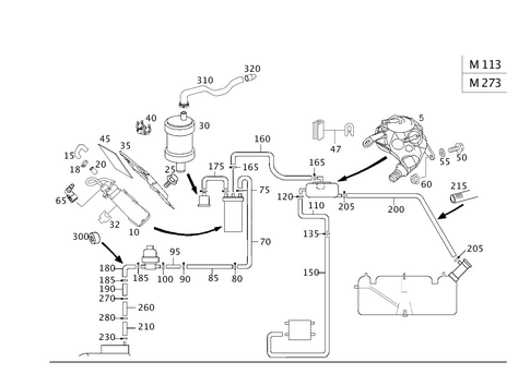 Fuel Lines and Breather Usa for 2011 Mercedes-Benz G550 | Mercedes-Benz ...