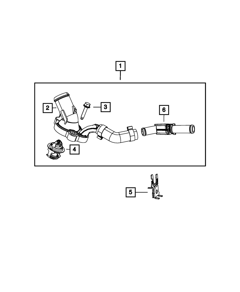 2007-2010 Mopar Water Inlet Connector 4892312AC | Mopar eStore