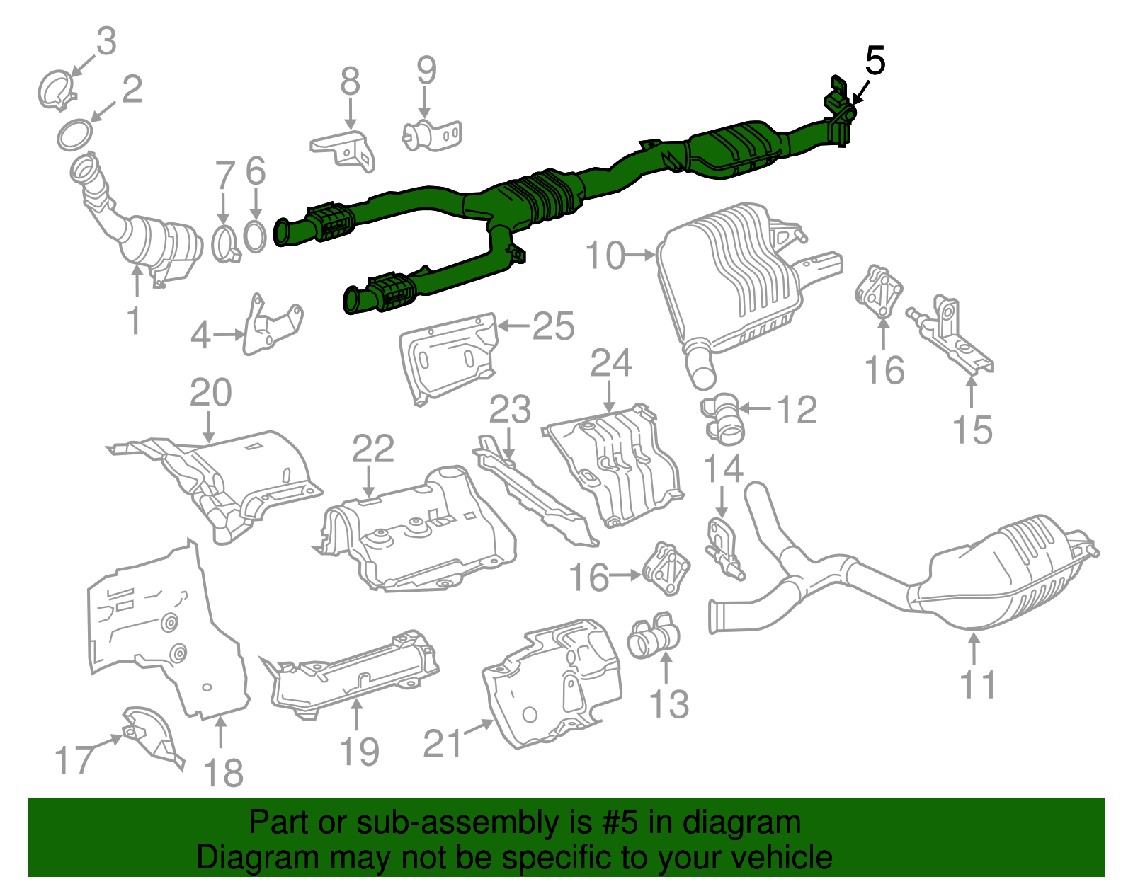 213-490-00-03 - Exhaust Muffler 2017-2020 Mercedes-Benz | AutoNation Parts