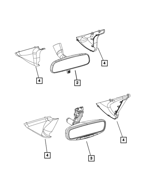 Glass and Interior Rearview Mirror for 2021 Jeep Cherokee | MoparPart