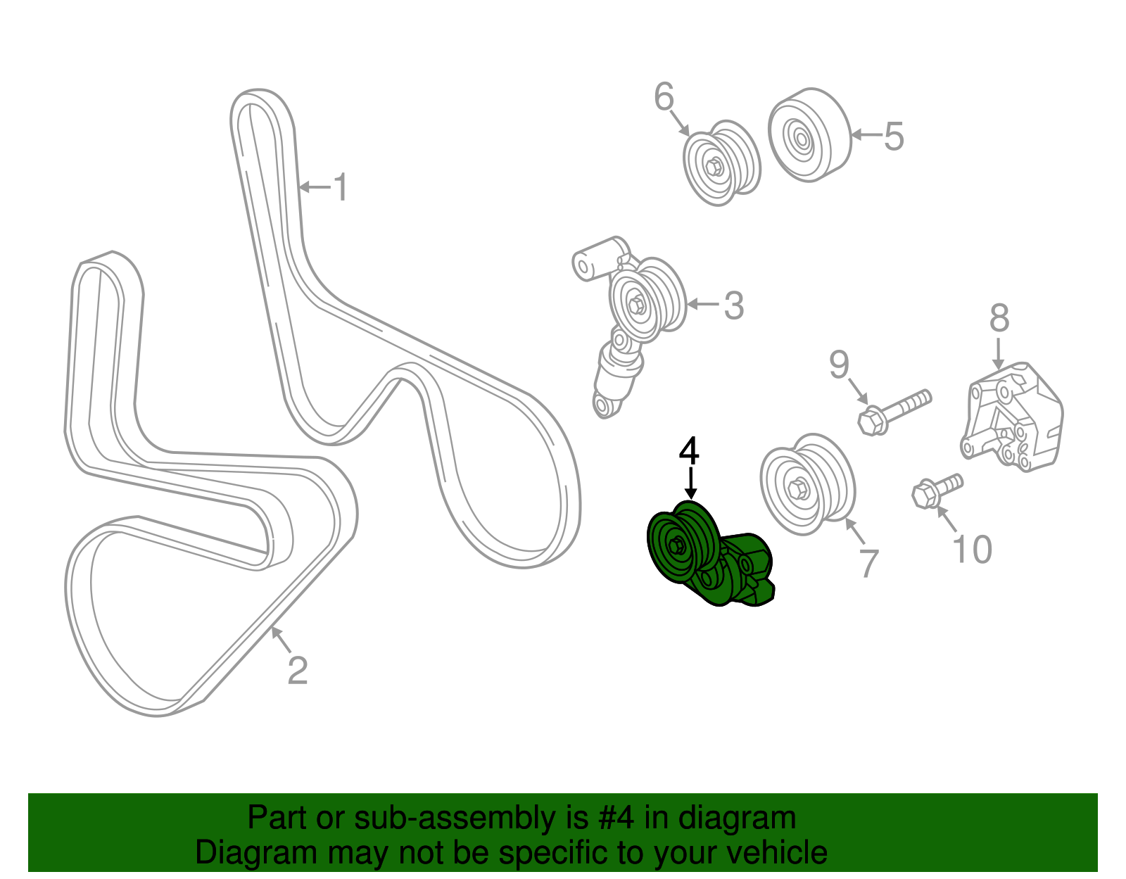 2015-2024 GM Supercharger Belt Tensioner 12663624 GM | GMPartsDirect.com