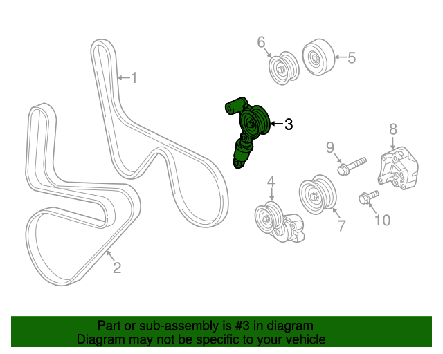 2014-2019 Chevrolet Corvette Drive Belt Tensioner 12686272 | OEM Parts ...