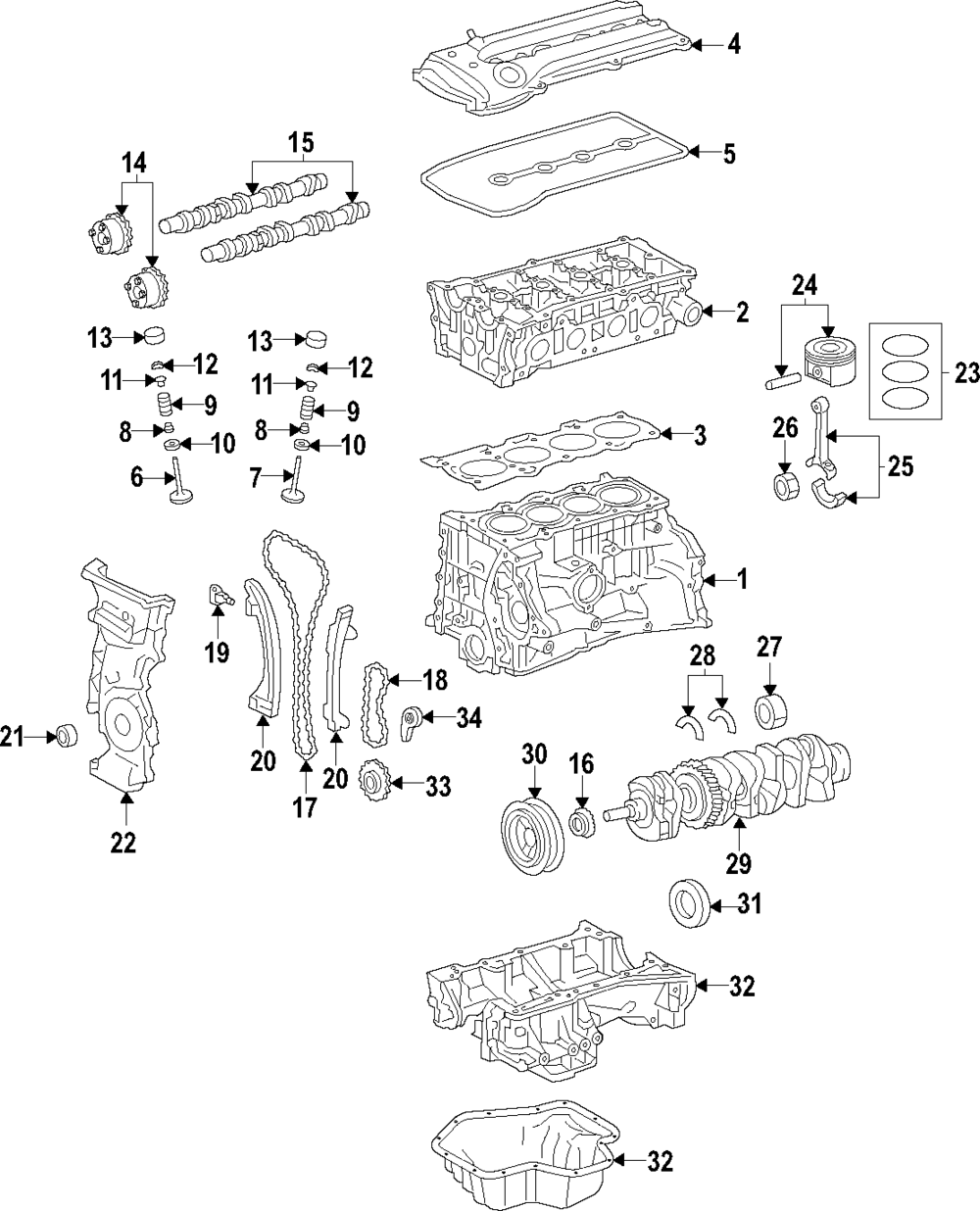 2012-2019 Nissan Engine Camshaft 13020-3AB5C | Team Nissan Inc.