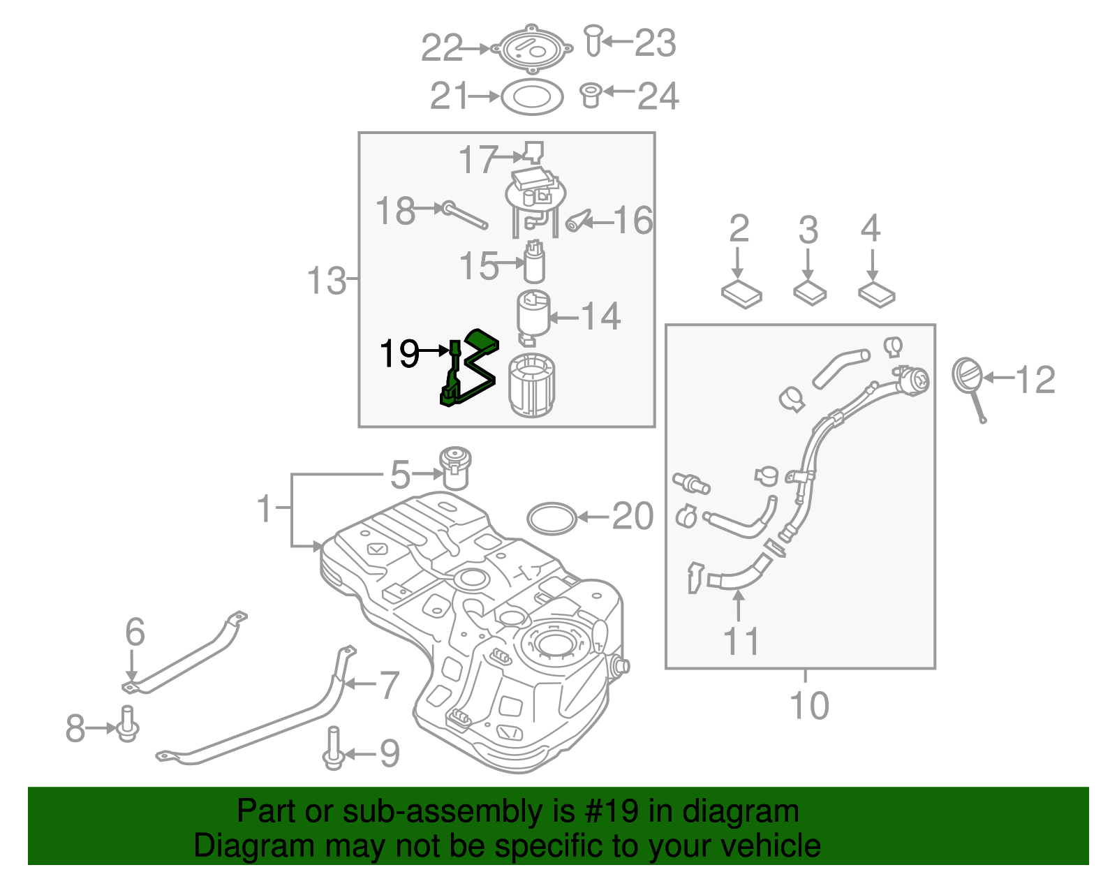 94460-C5000 - Fuel Gauge Sending Unit 2016-2018 Kia Sorento | Kia.Parts ...