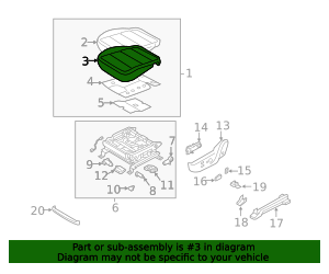 2020-2024 Kia Telluride | Seat Cushion Foam | 88150-S9010 | Kia Auto Parts