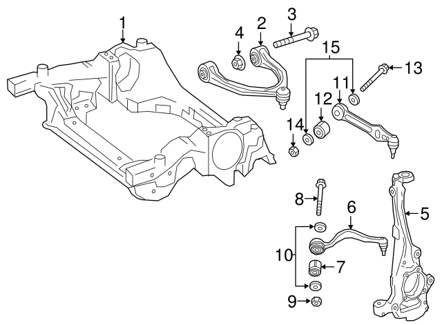 2016-2023 Mercedes-Benz Lower Control Arm 205-330-84-03-64 | MB OEM Parts