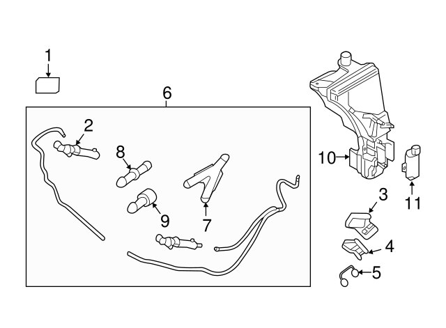 2016-2020 Volvo XC90 Headlight Washer Nozzle - Driver's Side (LH ...