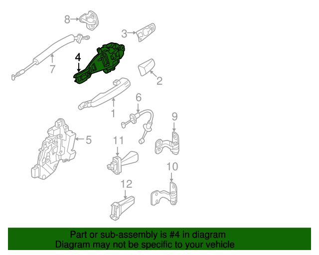 Genuine OEM Handle Base Part# LR108184 Fits 2012-2022 Land Rover: Up To ...