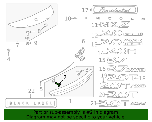 2007-2023 Ford Door Trim Panel Screw -W704875-S439 | TascaParts.com