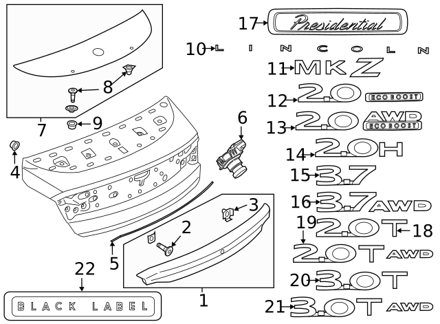 2007-2021 Ford Door Trim Panel Screw -W704875-S439 | TascaParts.com