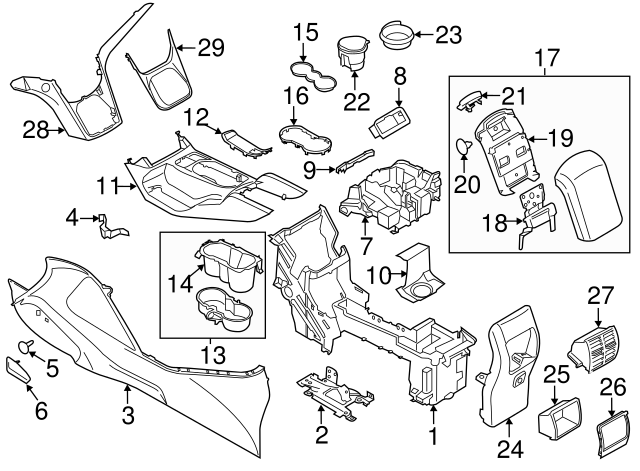 2013-2019 Ford Escape Storage Box CJ5Z7813546AC | OEM Parts Online