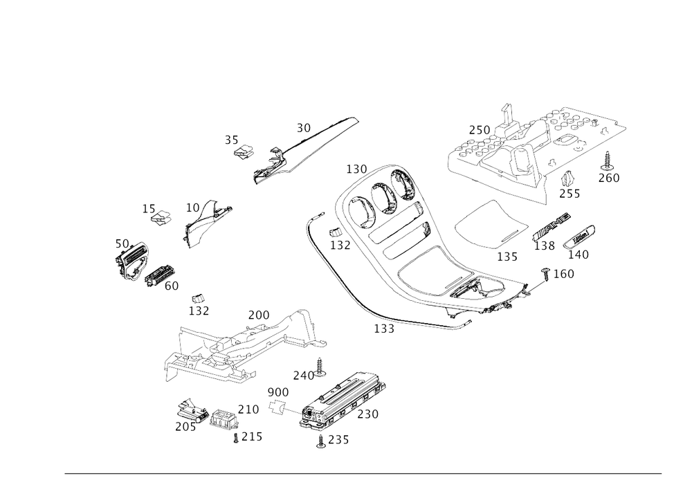 253-680-23-03 - Center Bezel - 2020 Mercedes-Benz | Buy Mercedes Parts Now