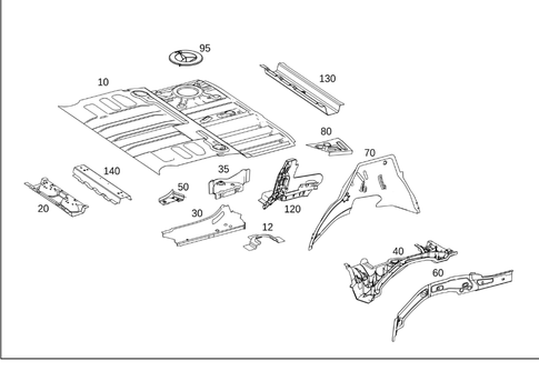 Rear End Floor for 2020 Mercedes-Benz GLE 350 | Mercedes-Benz Parts