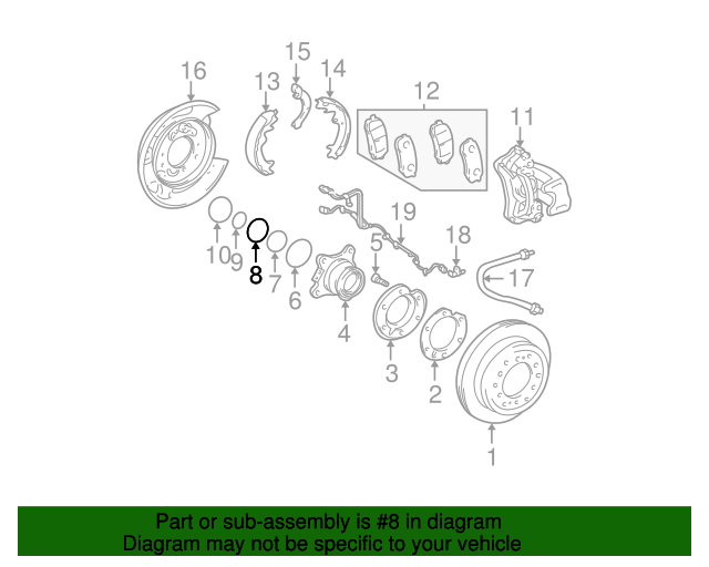 2003-2021 Toyota Retainer 42423-60050 | Toyota Parts Center