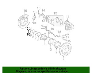 90310-58003 - Drive Axle Shaft Seal (Left, Right, Rear) 2003-2021 ...