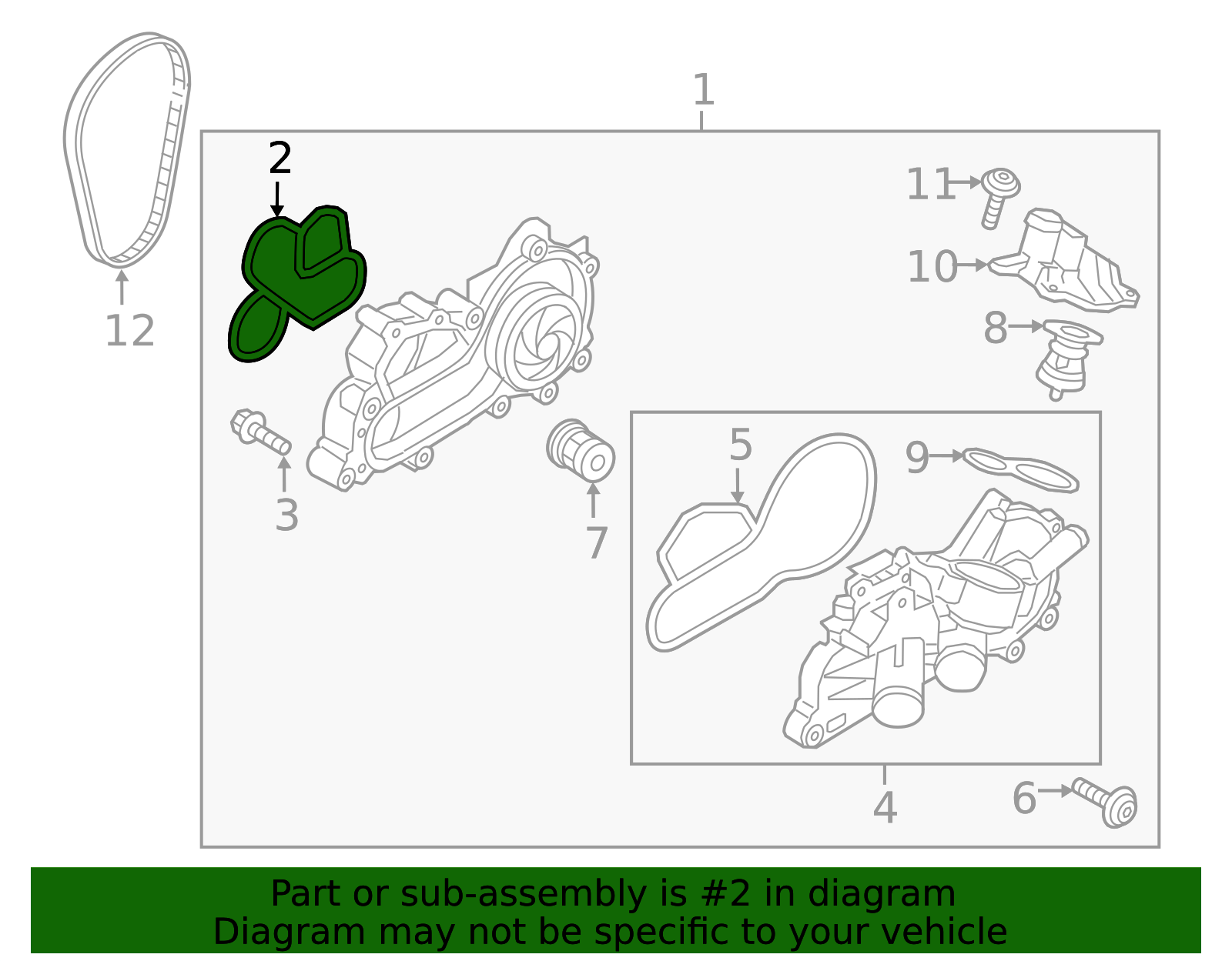 04E-121-119-AM - Water Pump Assembly Gasket 2013-2021 Volkswagen ...