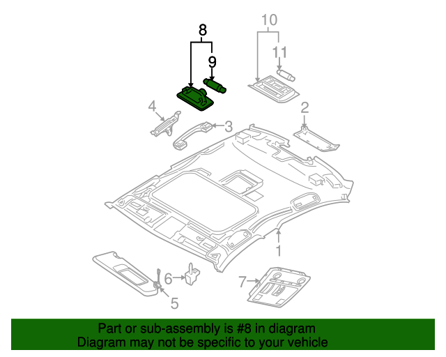 Genuine BMW 63-31-6-962-017 | Visor Lamp | FREE Shipping on Most Orders ...