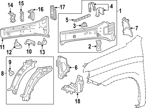 Inner Components for 2025 Chevrolet Silverado 1500 | GM Parts Center