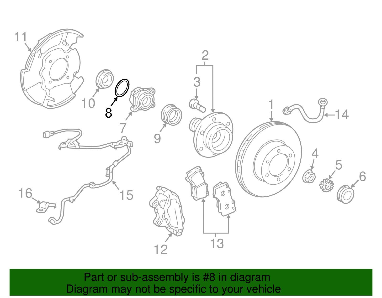 Genuine Toyota Wheel Bearing O-Ring part# 90301-A0005 for 2005-2024 ...
