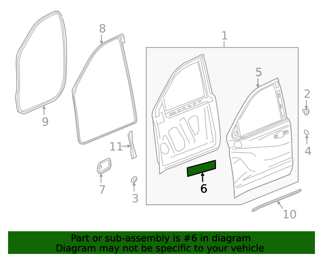 2019-2024 GM Side Door Deadener 84208308 GM | GMPartsDirect.com