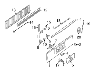 90460-ZR00A - Tailgate Support Cable 2004-2015 Nissan TITAN ...