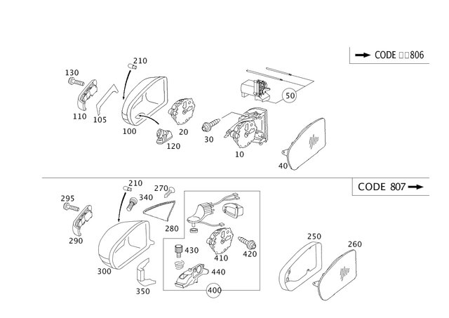 203-810-87-76 - Mirror Frame 1960-2025 Mercedes-Benz | Mercedes-Benz ...