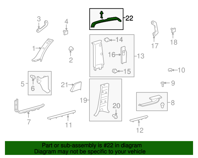 62431-60040-E0 - Opening Molding 2008-2011 Toyota Land Cruiser | Longo ...