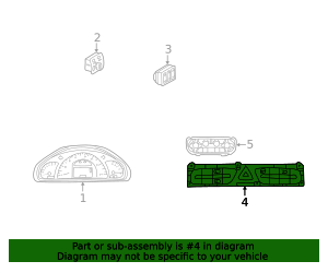 463-905-10-00 - Hazard Warning Switch 2009-2012 Mercedes-Benz ...