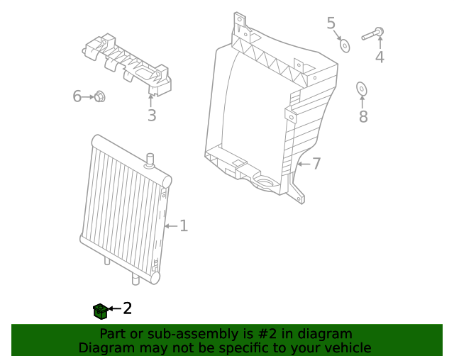 Genuine OEM Auxiliary Radiator Lower Insulator Part# LR007399 Fits 2008 ...