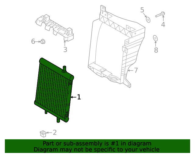 Genuine OEM Auxiliary Radiator Part# LR188925 Fits 2020-2024 Land Rover ...
