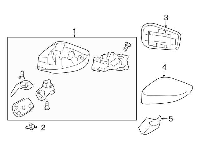 2017-2020 Toyota 86 Mirror Assembly Left SU003-07474 | Desert Toyota of ...