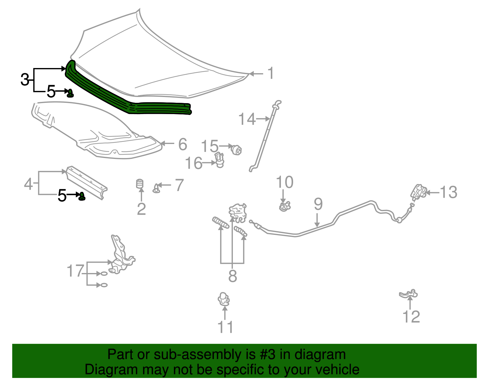 2004-2005 Toyota RAV4 Seal 53395-42011 | Toyota Parts Center