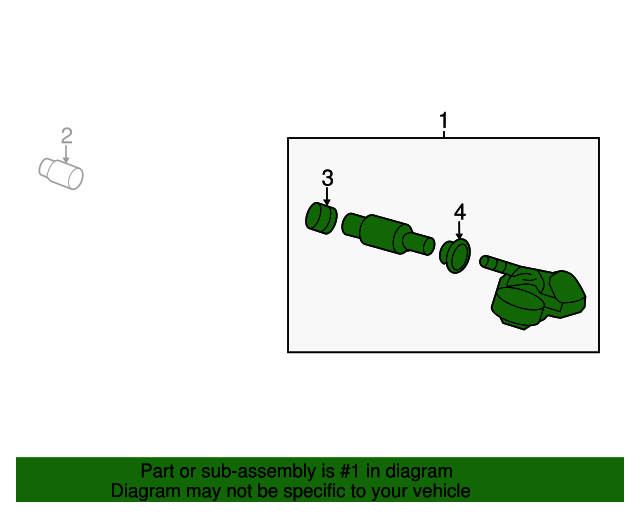 40700-3JA0B - Tire Pressure Monitoring System (TPMS) Sensor 2013-2019 ...