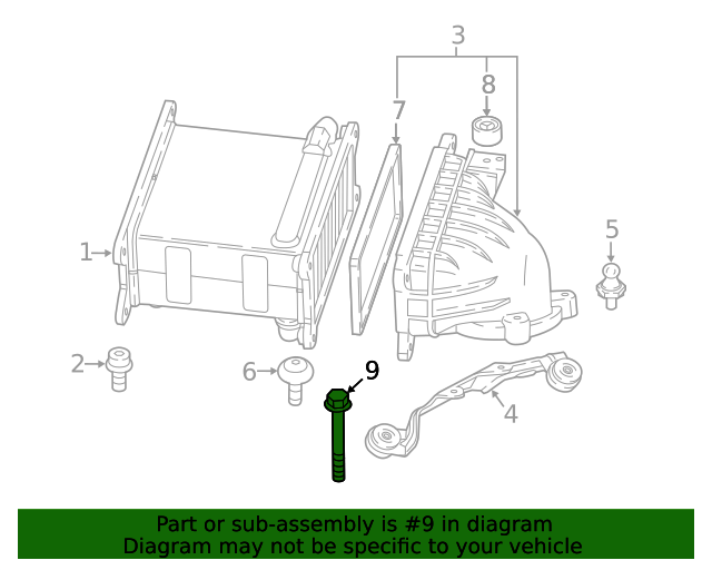 Genuine BMW 07-11-9-904-526 | Radiator Support Air Duct Bolt | FREE ...