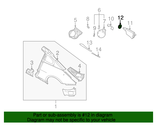 2003-2020 Nissan Actuator Nut - Driver's Side (LH) 84656-AR000 ...