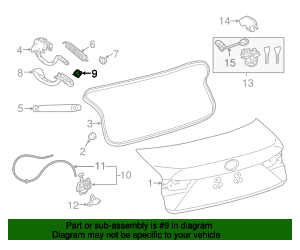 90467-A0016-C3 - Hinge Cover Clip 2015-2023 Lexus | Lexus Parts Outlet