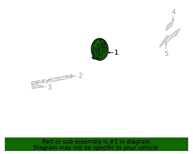 2021-2023 Buick Envision Emblem 84900399 | AutoNationParts.com