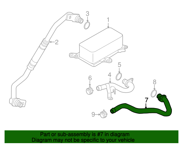 7P0-121-065-AC - Engine Coolant Pipe 2011-2017 Volkswagen Touareg ...