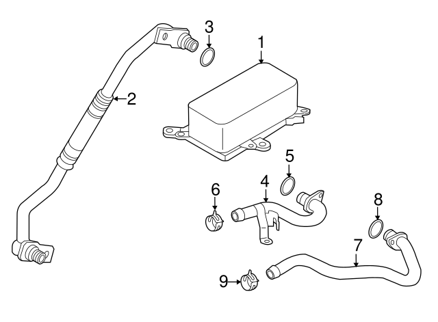 7P0-121-065-AC - Engine Coolant Pipe 2011-2017 Volkswagen Touareg ...