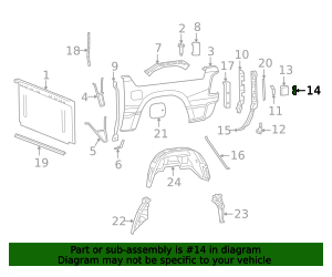 2019-2022 Ram 1500 Outer Pillar Support Bracket 68422088AD | TascaParts.com