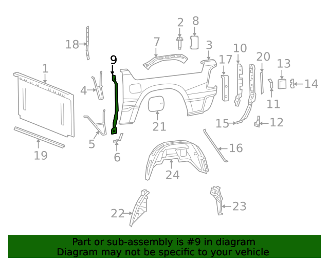 2019-2023 Ram 1500 Panel 68481550aa | TascaParts.com