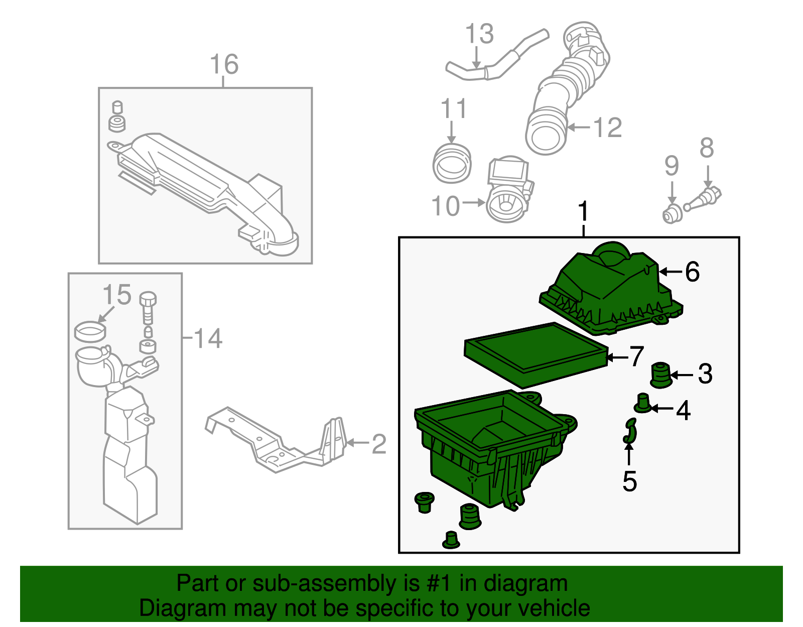 FP47-13-320C - Air Cleaner Assembly - 1999-2003 Mazda | Mazda Parts Factor