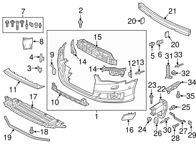 Genuine Audi 4G0-807-683-C | Lower Grille | FREE Shipping on Most ...