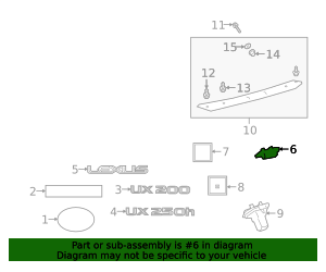 2019-2021 Lexus Lift Gate Switch 84840-47040 | OEM Parts Online